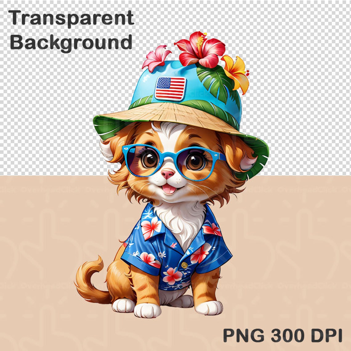 Watercolor Summer Cats Clipart: 16 PNG Images (digital Download) - Etsy