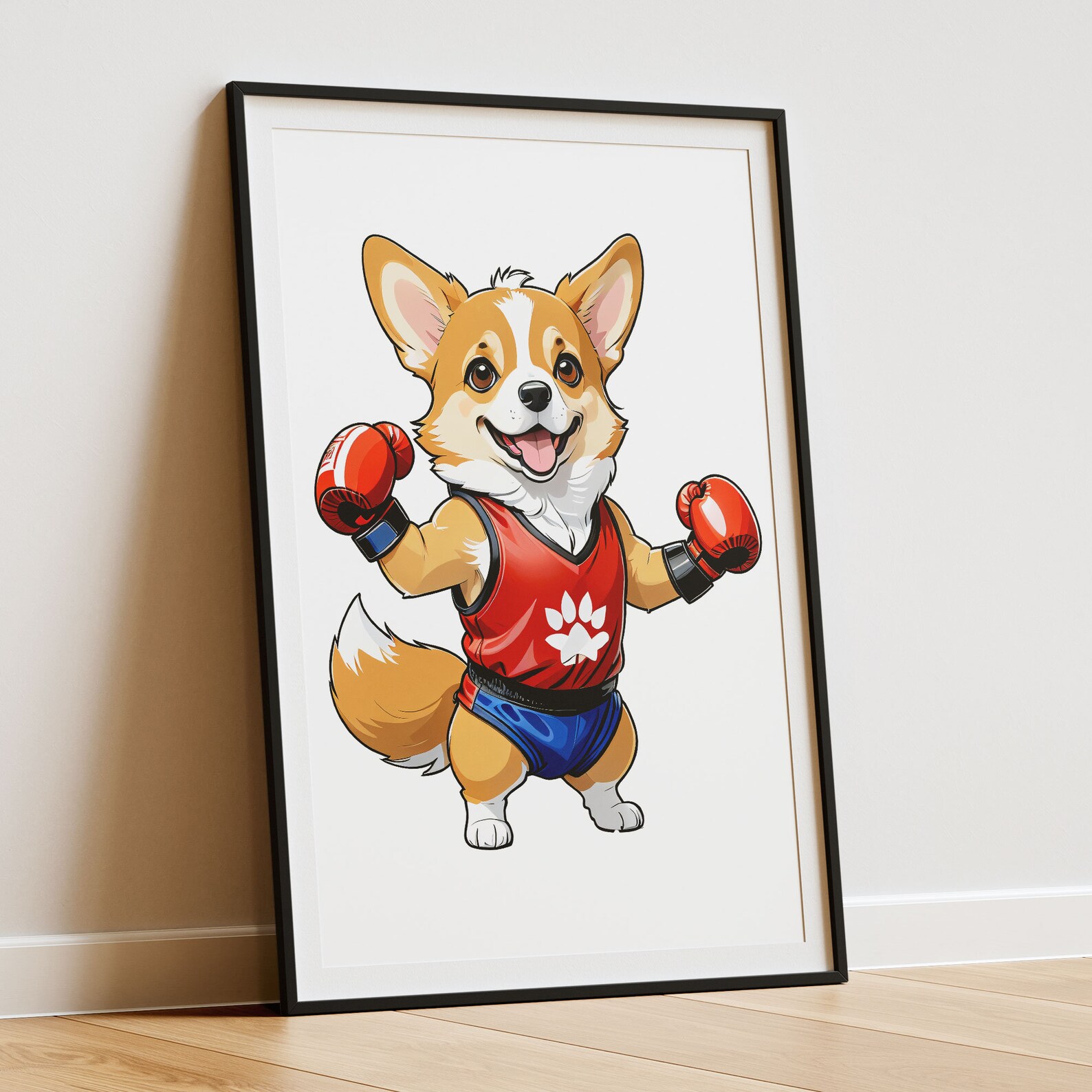 Boxing Dog Clipart, 16 PNG Transparent, 300 DPI, Cute Watercolor Boxing ...