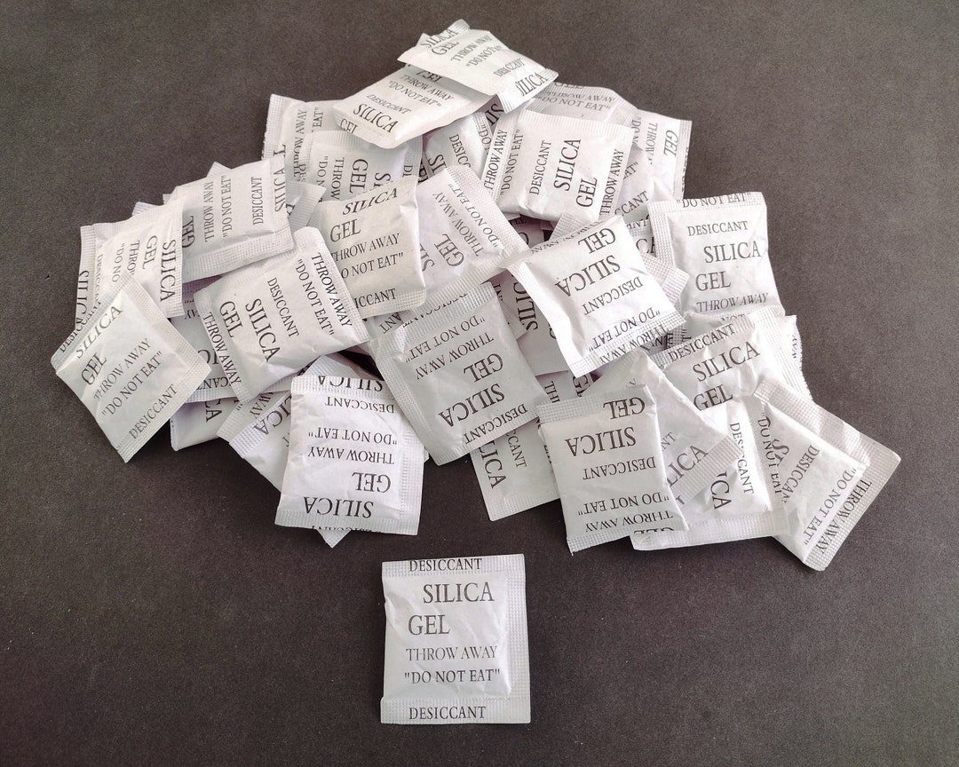 25-ct or 50-ct 2.35-gm Moisture-absorbing Silica Gel Bead Desiccant ...