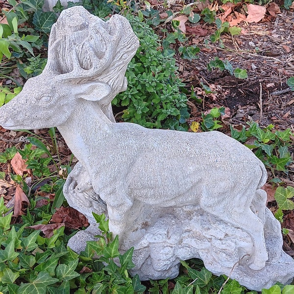 Concrete Deer Statues - Etsy