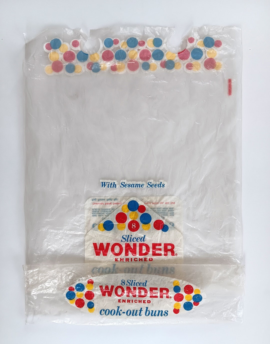 Early 1960s Wonder Bread Wrapper for Cook-out Buns With Sesame - Etsy