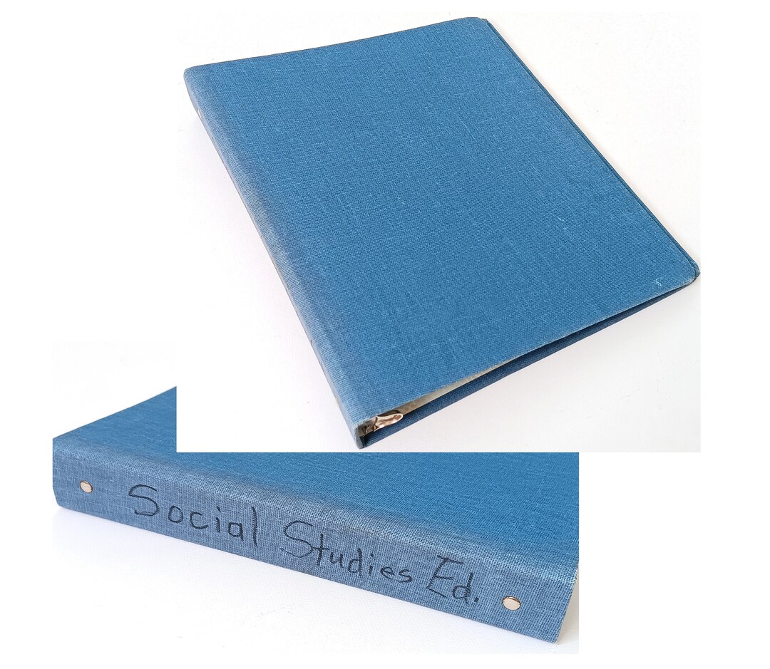 Vintage Mead Blue Canvas Covered 1 3-ring Binder - Etsy