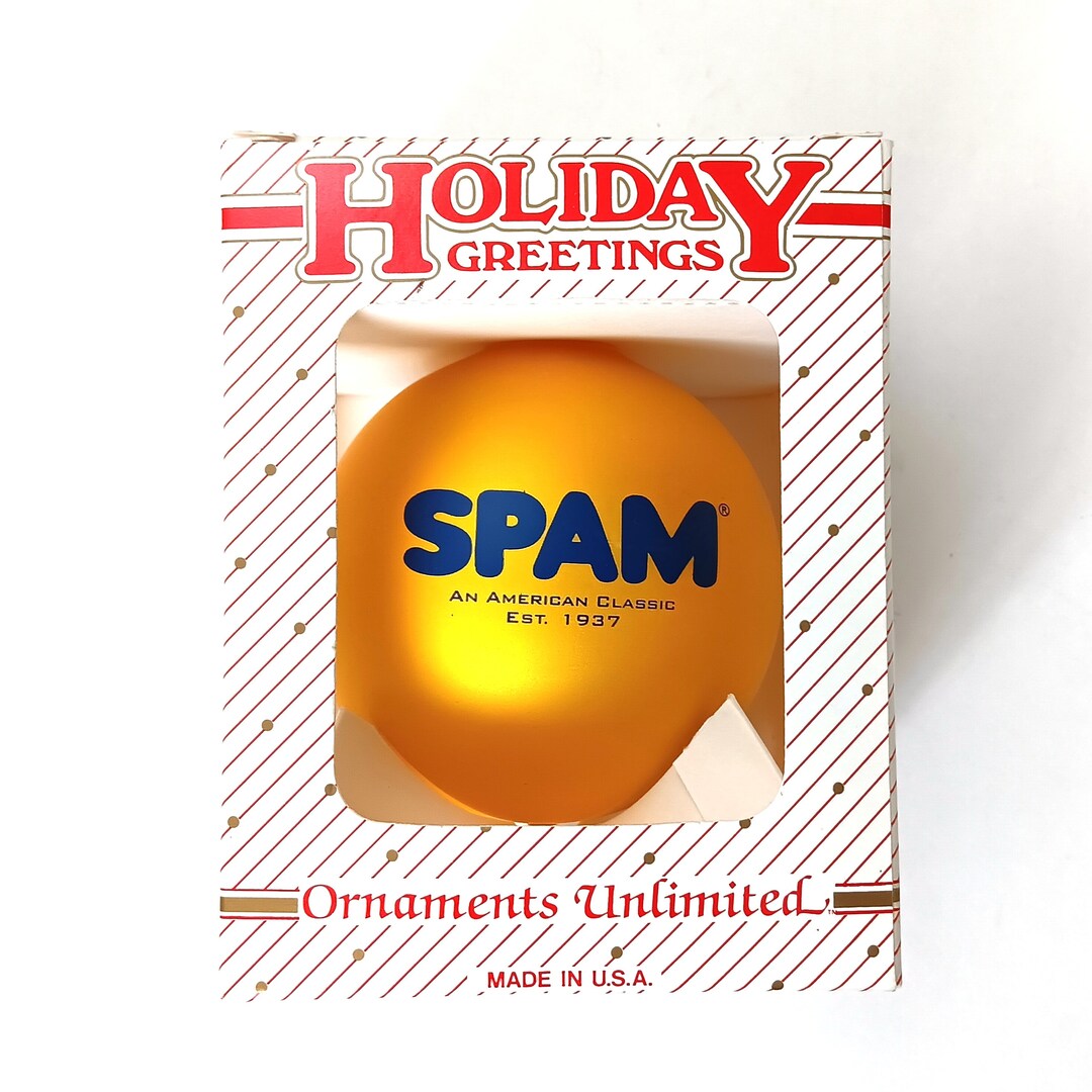 Vintage 2002 Spam Christmas Ornament 3d NOS Limited Edition Golden ...