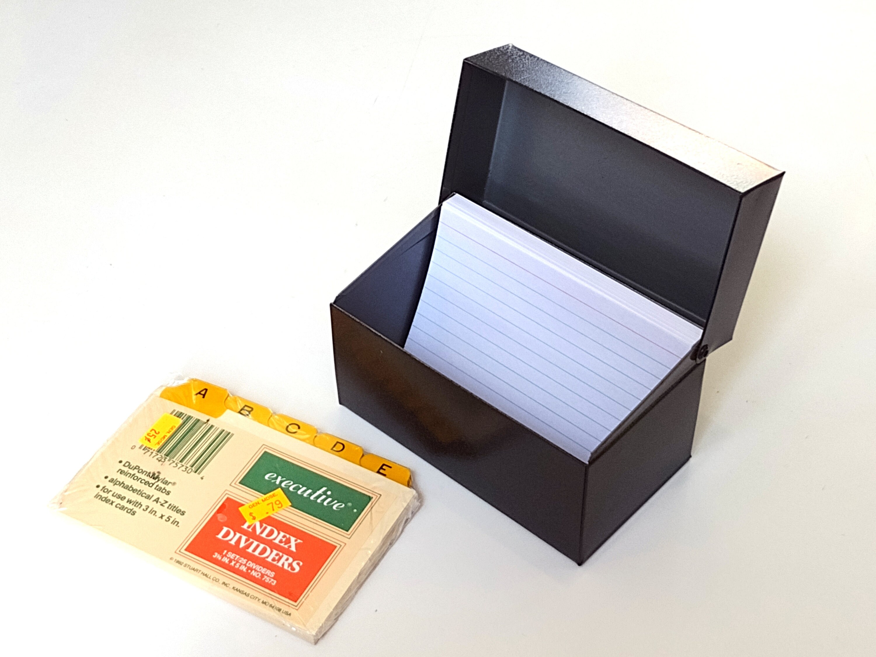 Plastic Index Card Box