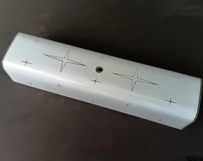 Vintage Bent Glass U-channel Shade With MCM Stars, 15"l, U-shape ...