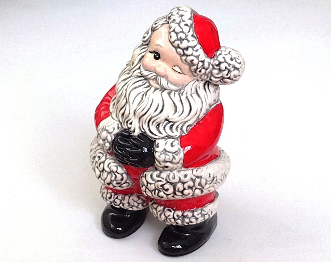 Vintage Winking Santa 9" Ceramic Figure, 60s-70s Hand Painted Atlantic ...