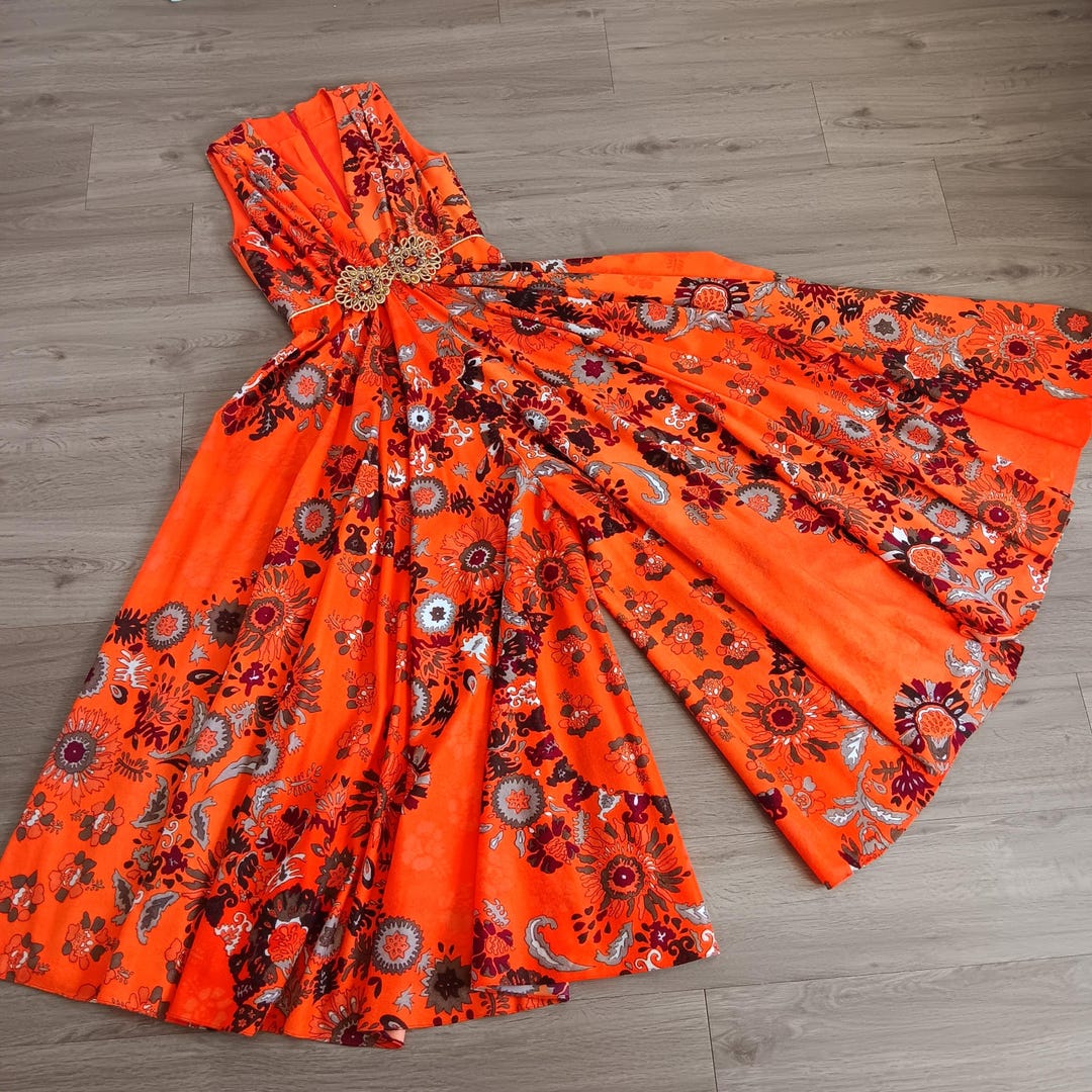 Vintage Late 60s Roger Milot for Fred Perlberg Palazzo Pant Jumpsuit W ...