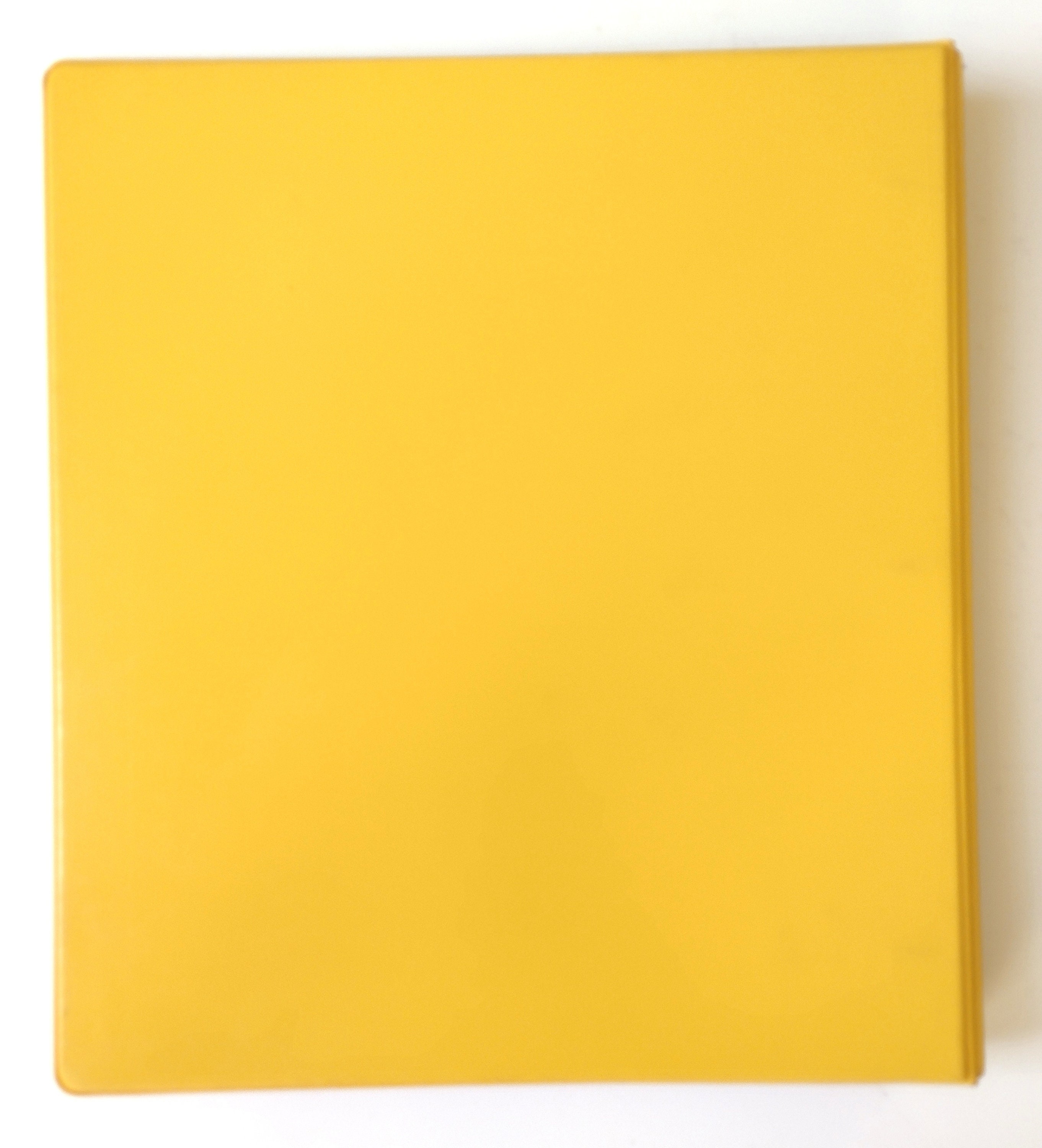 Vintage 1980s Quikrete Yellow 3-ring Binder Vinyl Covered - Etsy