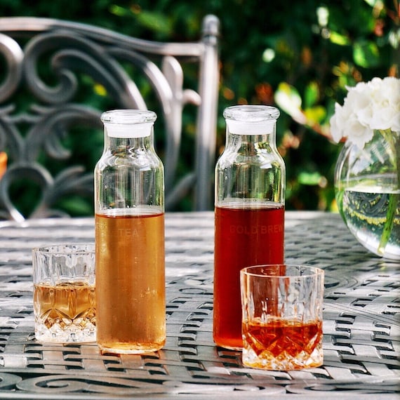 Glass Carafe Bedside Tabletop Water Carafe Cold Brew Tea - Etsy