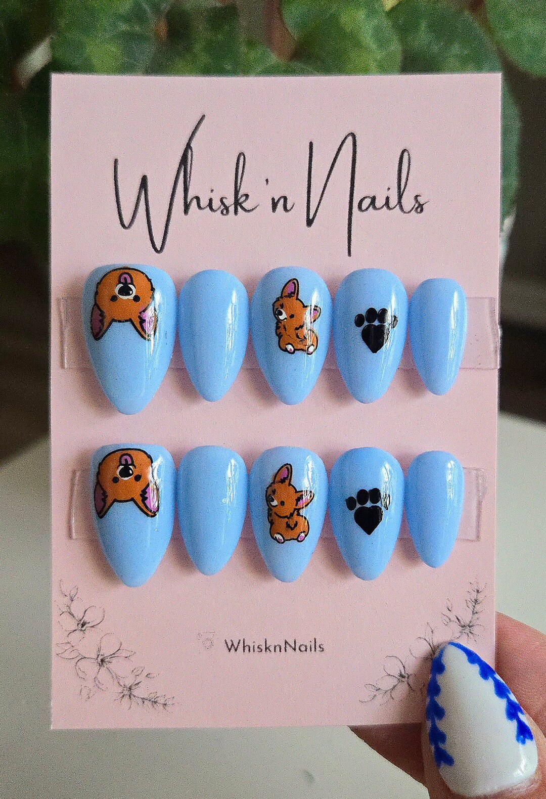 Corgi Mom Customizable Corgi Mom Set Dog Mom Nails Corgi Nails Corgi ...