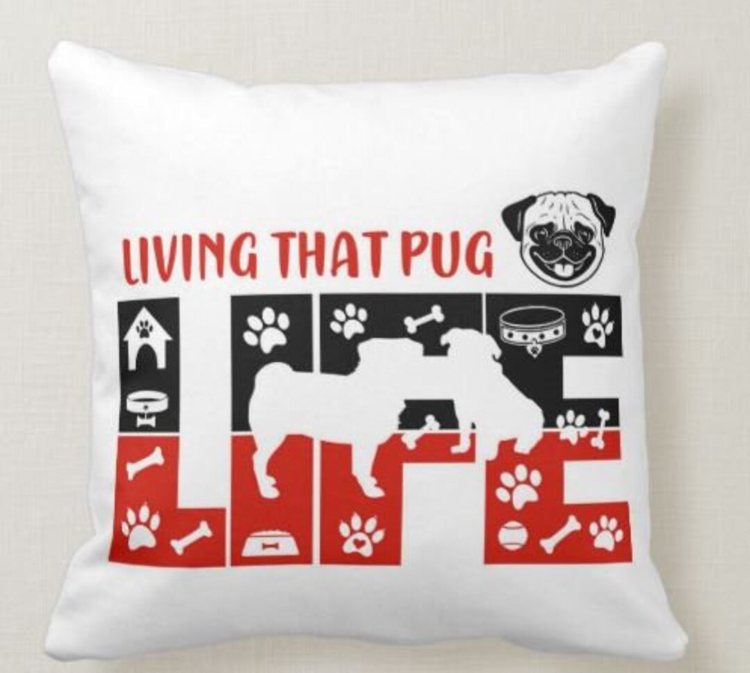 Living That Pug Life Svg Proud Pug Mom Svg, Chinese Pug, Dutch Mastiff ...