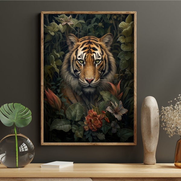 Framed Tiger Print - Etsy