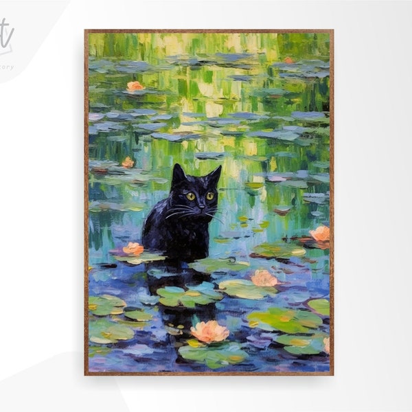 Monet Cat Portrait - Etsy