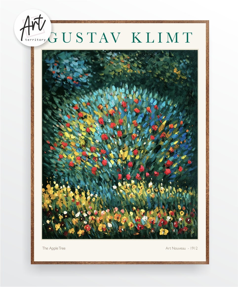 Gustav Klimt Gallery Wall Set Prints Exhibition Museum Poster Emerald ...