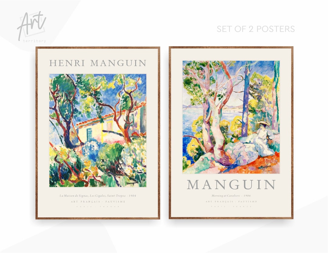 Museum Exhibition Poster Gallery Wall Set of 2 Art Prints - Henri ...
