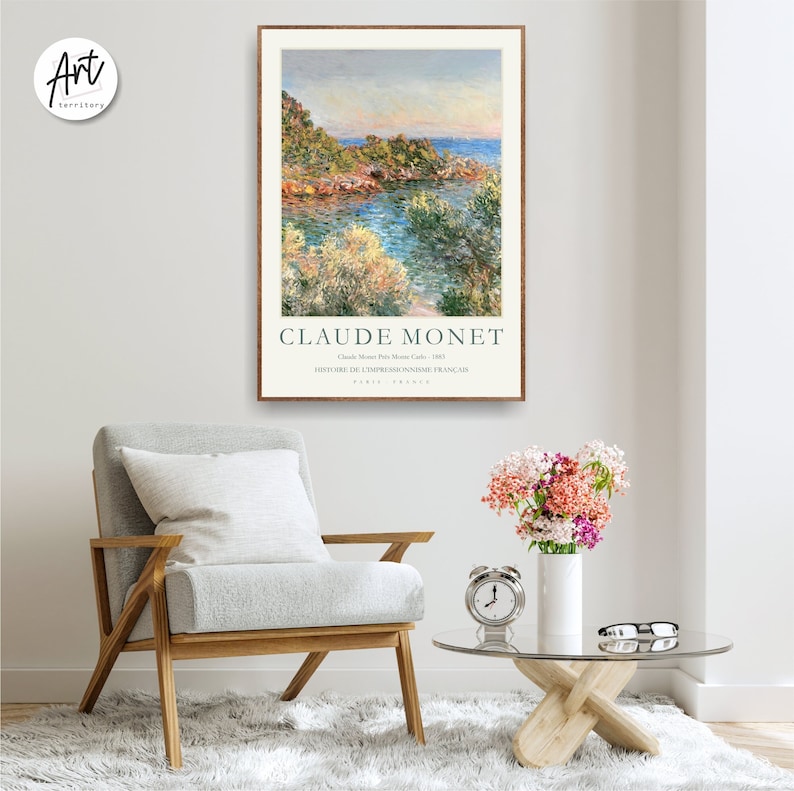 Claude Monet Modern Art Print, Museum Gallery Exhibition Poster - Etsy