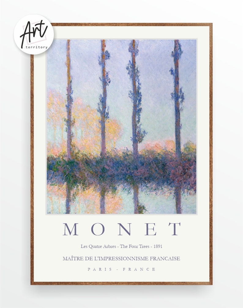 Monet Set of 3 Poster Prints Exhibition Gallery Wall Art Paintings - Etsy