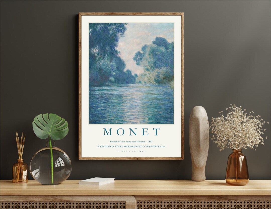Claude Monet Modern Museum Art Poster Print, Large Impressionist ...