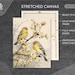 Canary Birds Botanical Floral Painting Art Print, Vintage Canvas ...