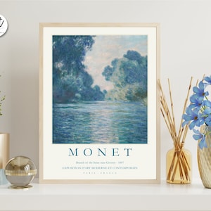Claude Monet Modern Museum Art Poster Print, Large Impressionist ...