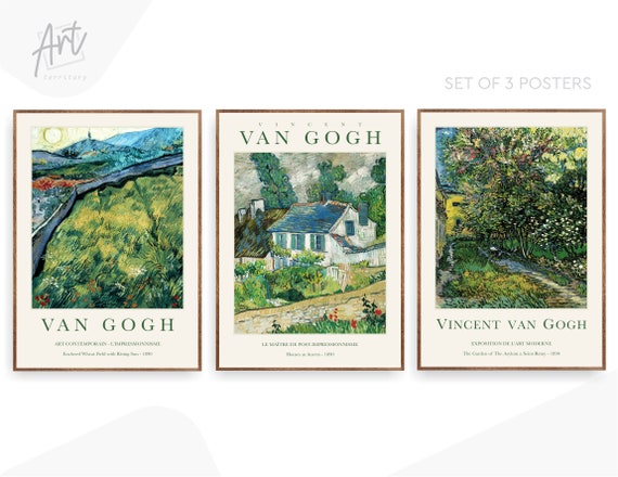 Museum Poster Vincent Van Gogh Gallery Wall Art Set Prints - Etsy