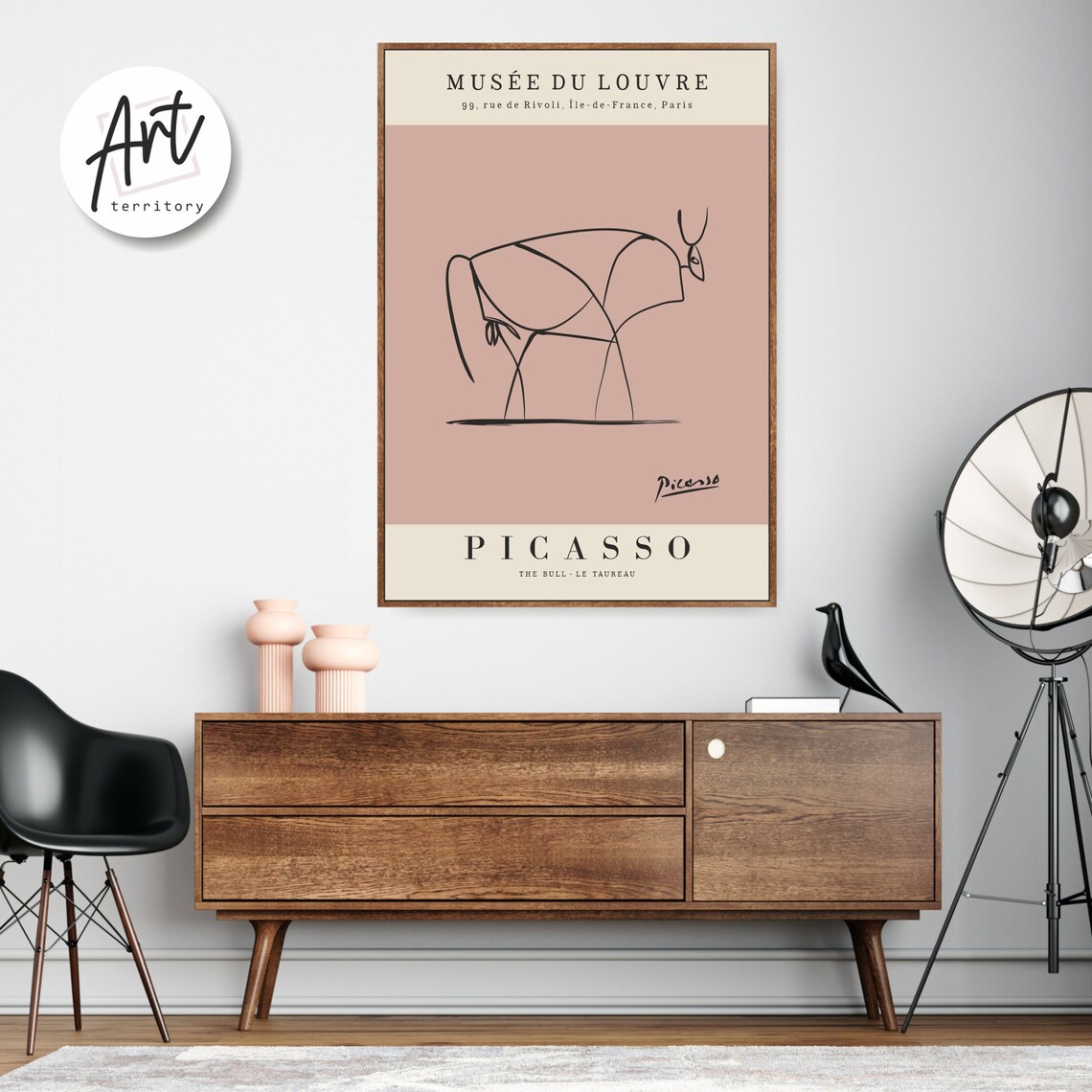 Picasso Poster Line Art Print Bull Gallery Wall Art - Etsy