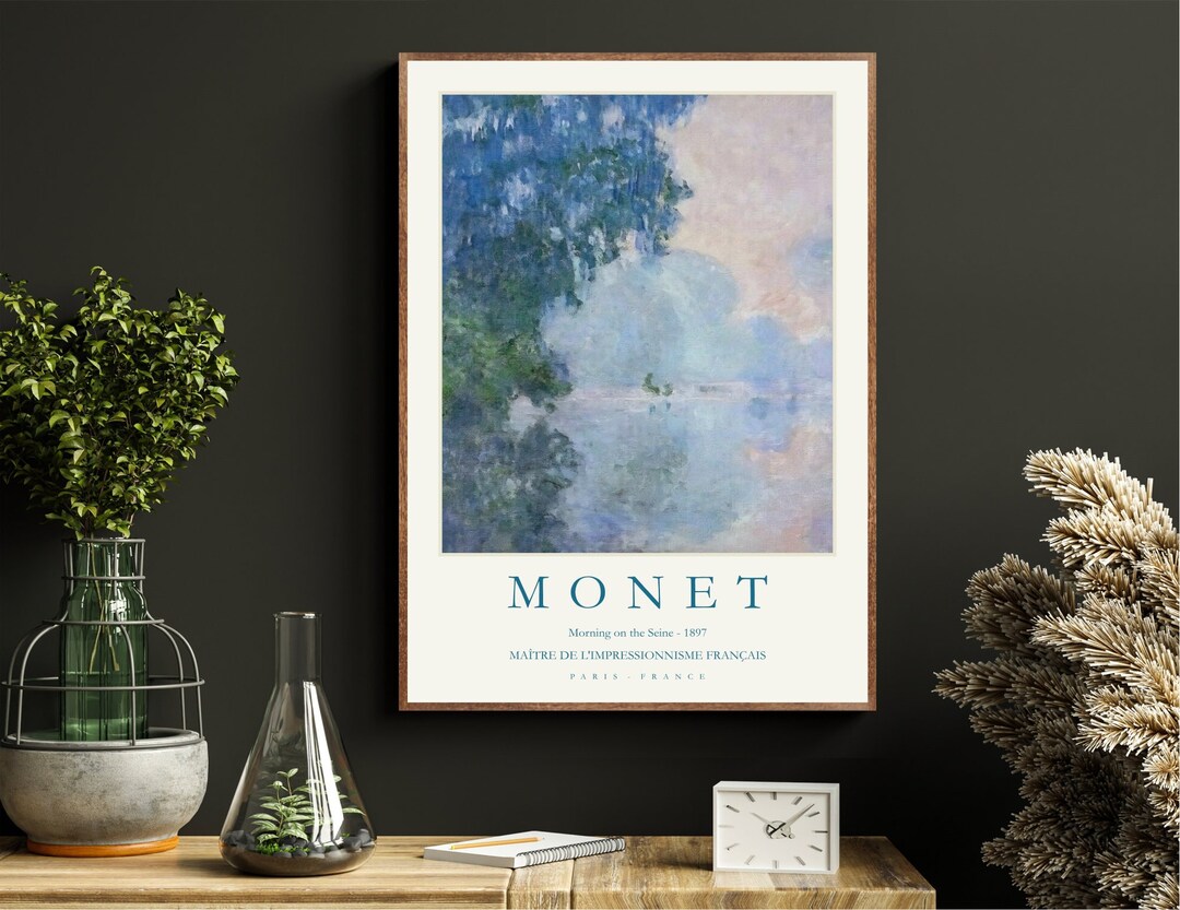 Claude Monet Modern Museum Art Poster Print, Large Impressionist ...