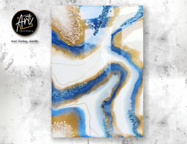 Large Abstract Wall Art Watercolor Painting Resin - Etsy