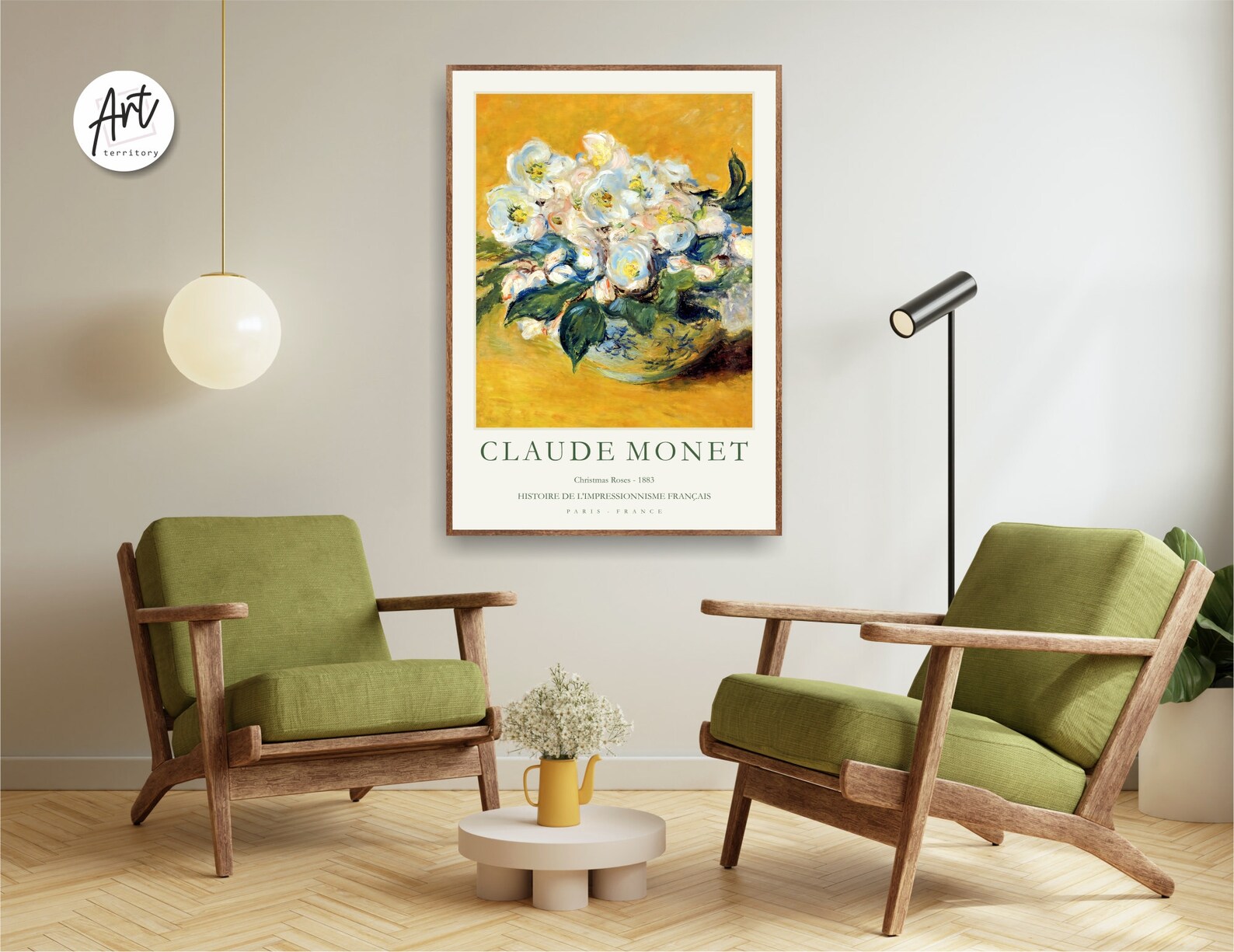Claude Monet Art Print, Exhibition Poster, Christmas Roses - 1883 - Etsy