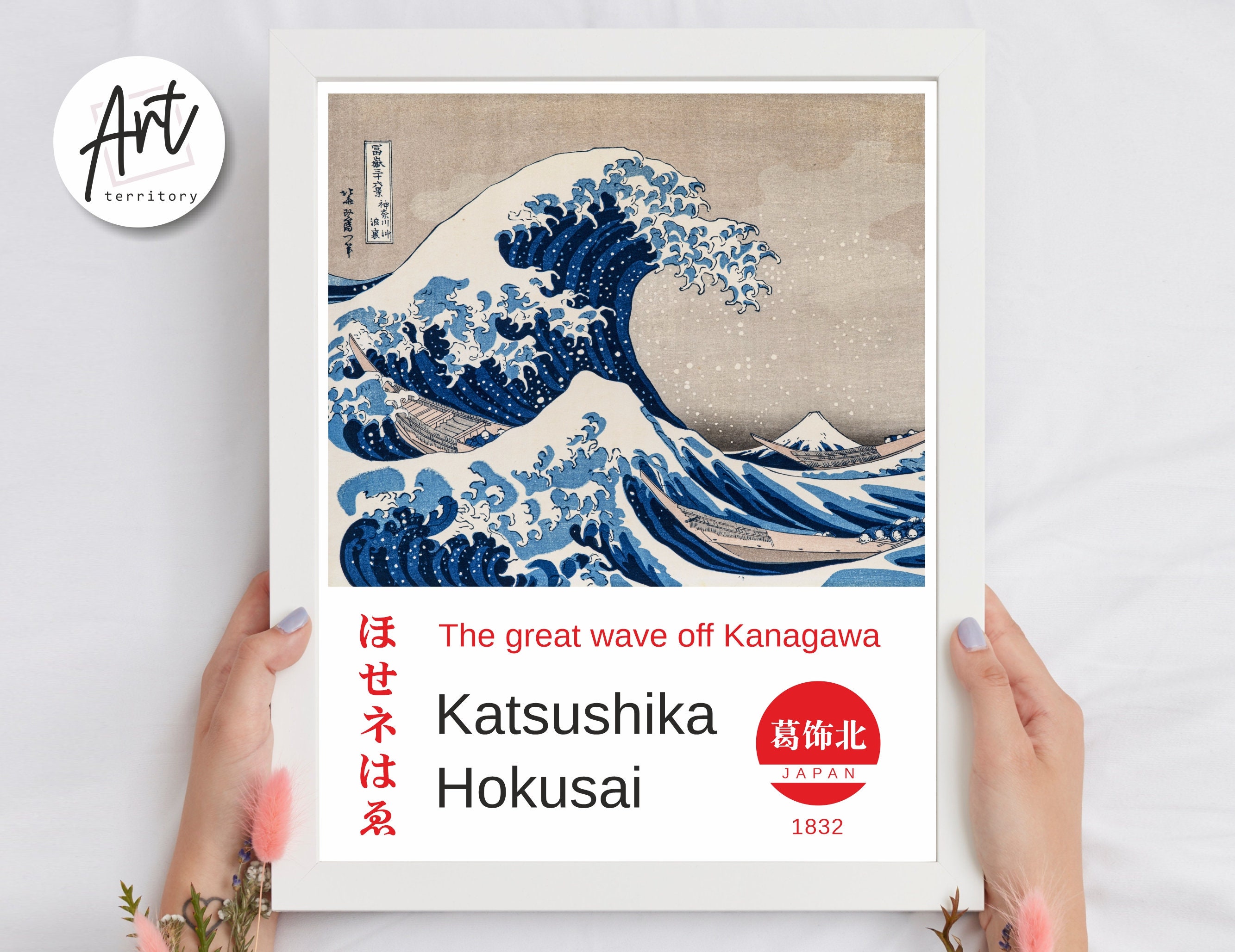 The Great Wave Poster Japanese Poster Print Exhibition Wall | Etsy