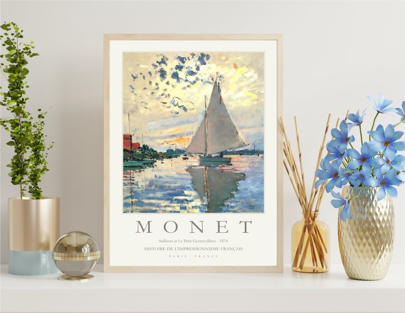 Claude Monet Exhibition Art Poster, Museum Gallery Print - Etsy