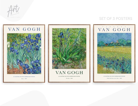 Van Gogh Museum Wall Art Poster Prints Exhibition Gallery Set - Etsy