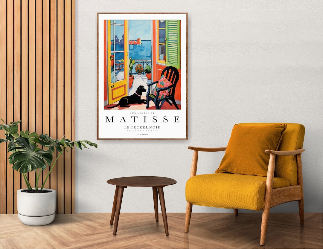 Matisse Dachshund Exhibition Modern Wall Art Poster, Dog Lovers Gift ...