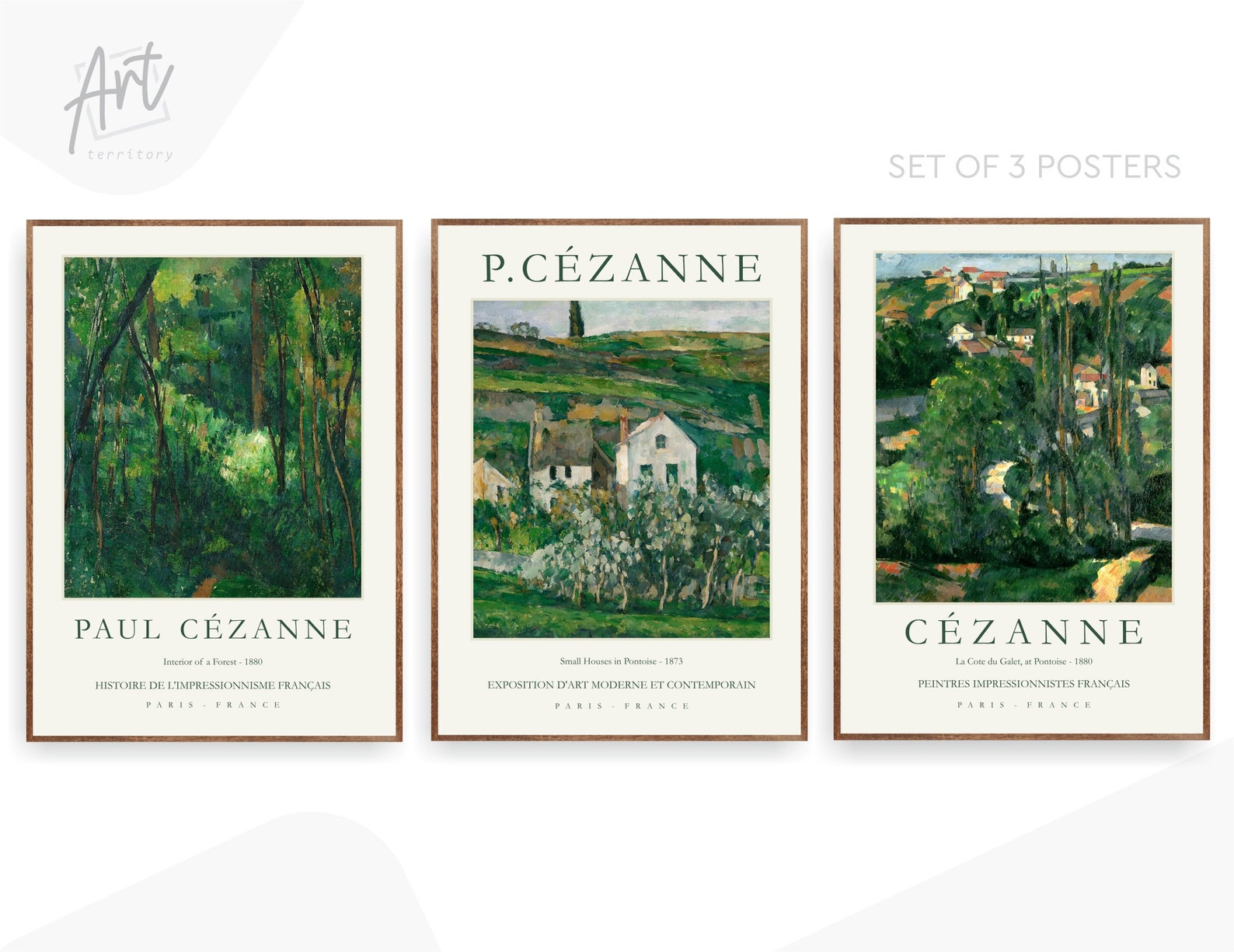 Cezanne Print, 3 Piece Wall Art Exhibition Poster, Gallery Wall Set - Etsy