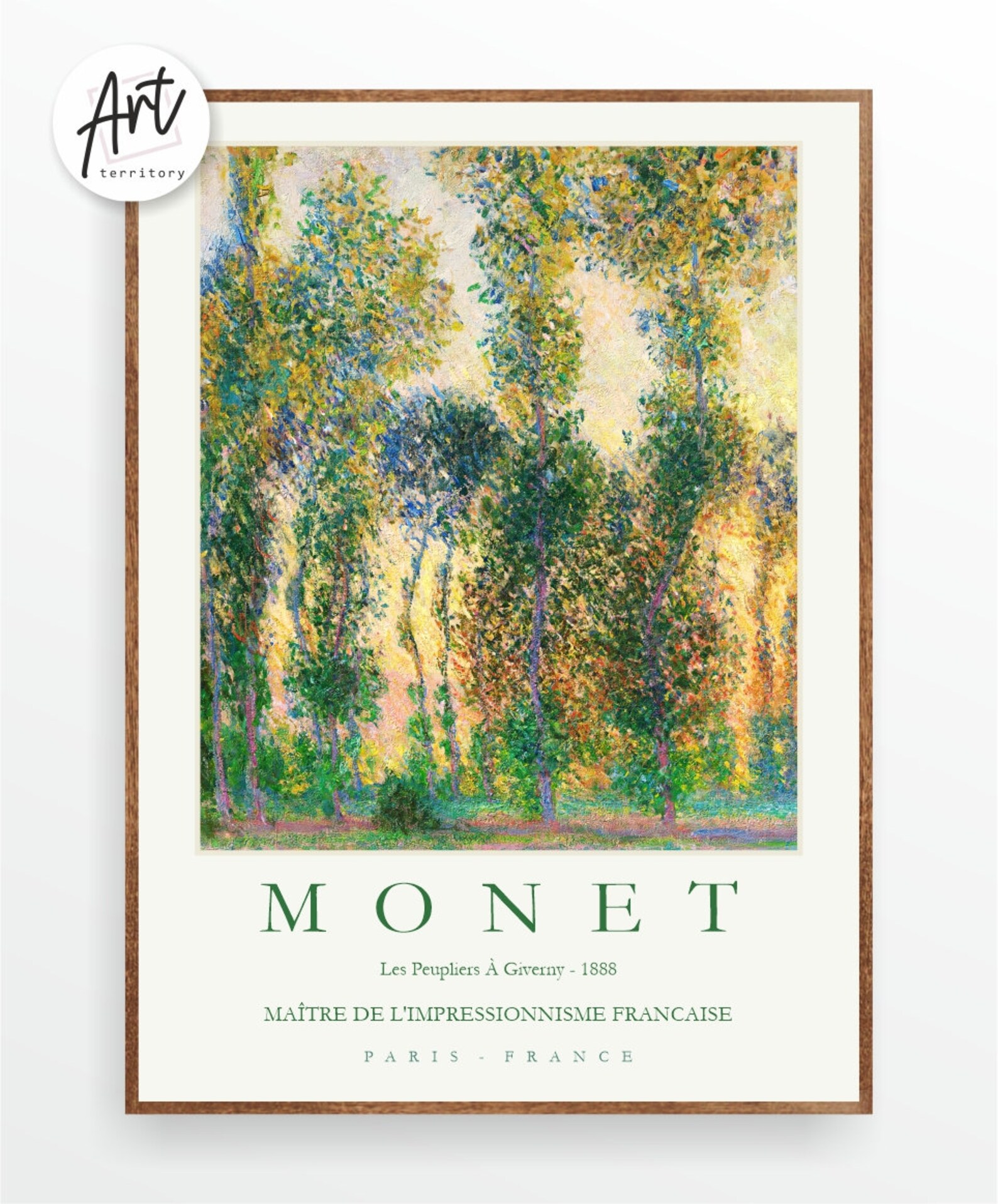 Set of 3 Monet Museum Landscape Poster Prints Exhibition Gallery Wall ...