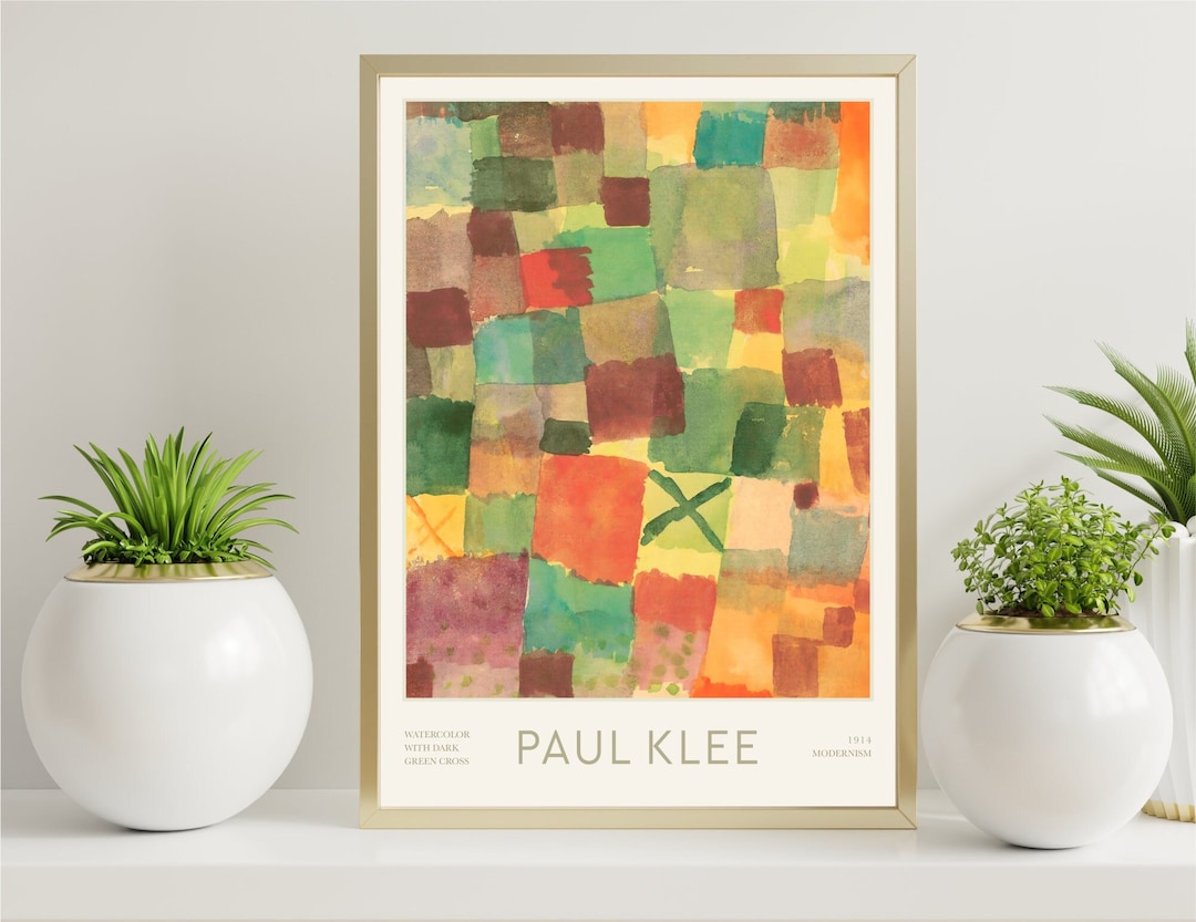 Paul Klee Exhibition Museum Poster, Modern Wall Art, Cubism Art Style ...