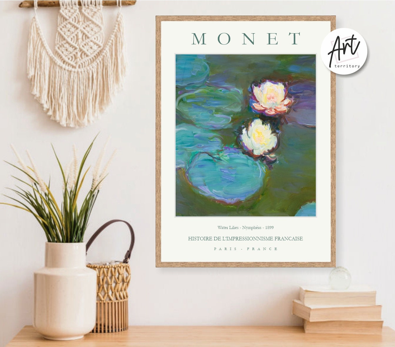 Claude Monet Gallery Wall Art Watercolor Exhibition Poster | Etsy
