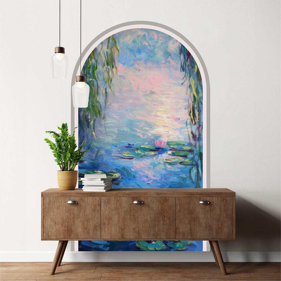 Monet Water Lilies Peel and Stick Removable Non-wall Damaging Decal - Etsy