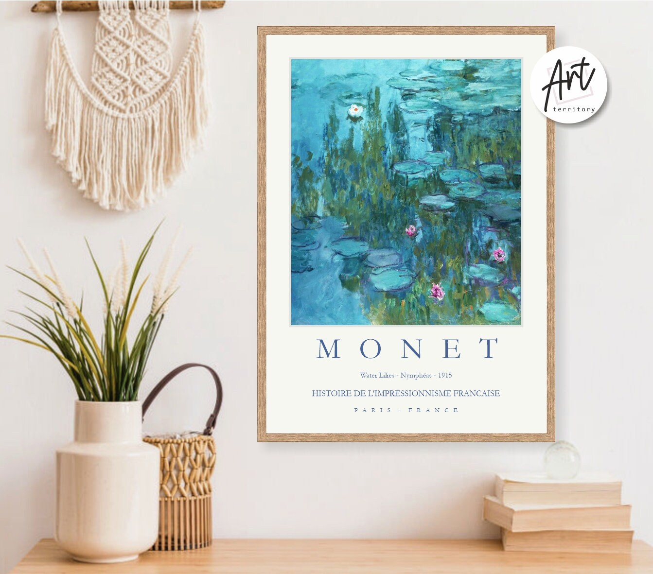 Claude Monet Watercolor Poster Prints Exhibition Gallery Wall Art ...