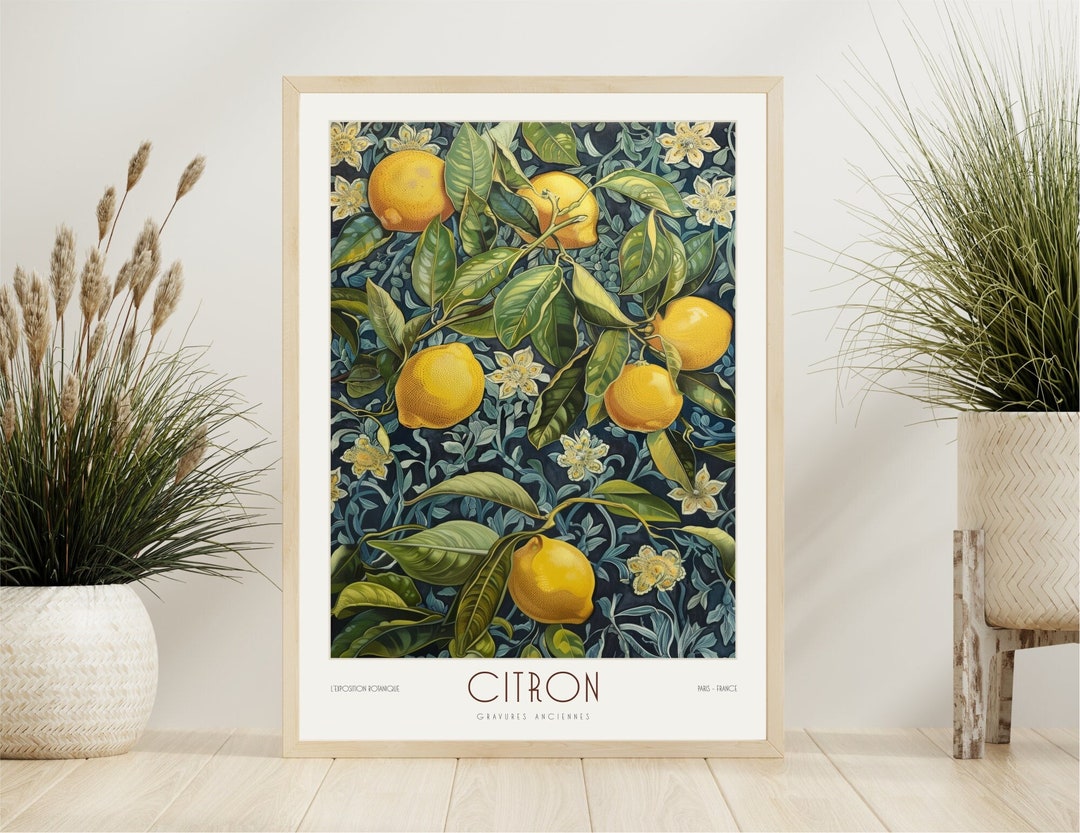 Vintage Poster Print, Morris Lemon Print, William Morris Exhibition ...