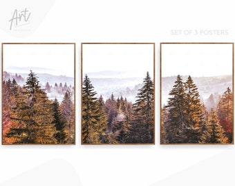 Mountain National Park Poster Travel Set Prints Art | Etsy