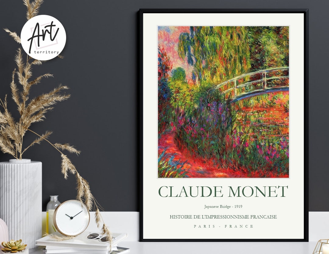 Gallery Wall Art Claude Monet Watercolor Exhibition Poster Prints ...