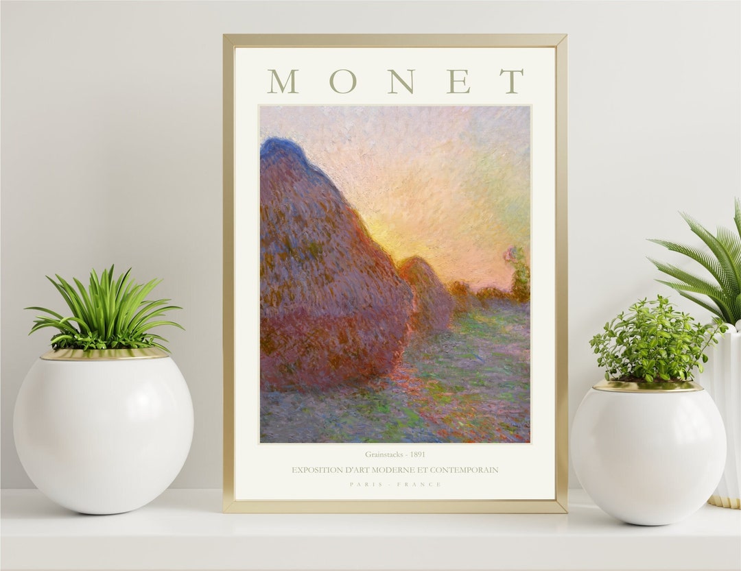 Claude Monet Gallery Wall Art Poster Print, Museum Exhibition Wall ...