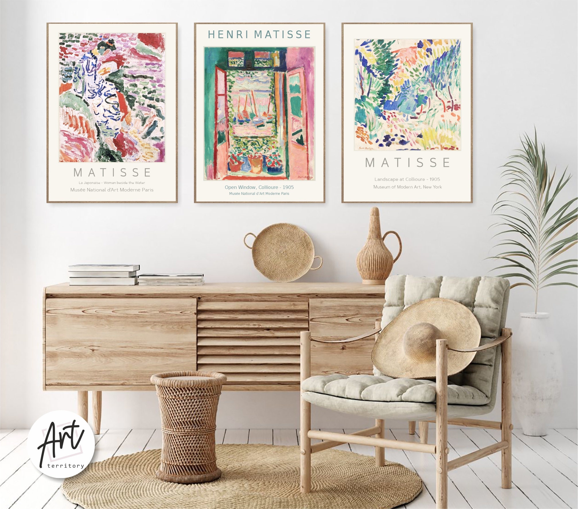 Henri Matisse Print Set of 3 Exhibition Gallery Wall Art | Etsy