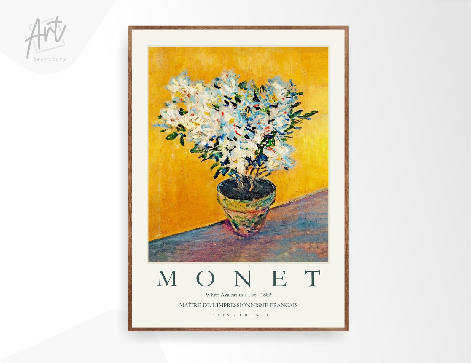 Claude Monet Art Print, Gallery Wall Art, Exhibition Poster, Azaleas in ...