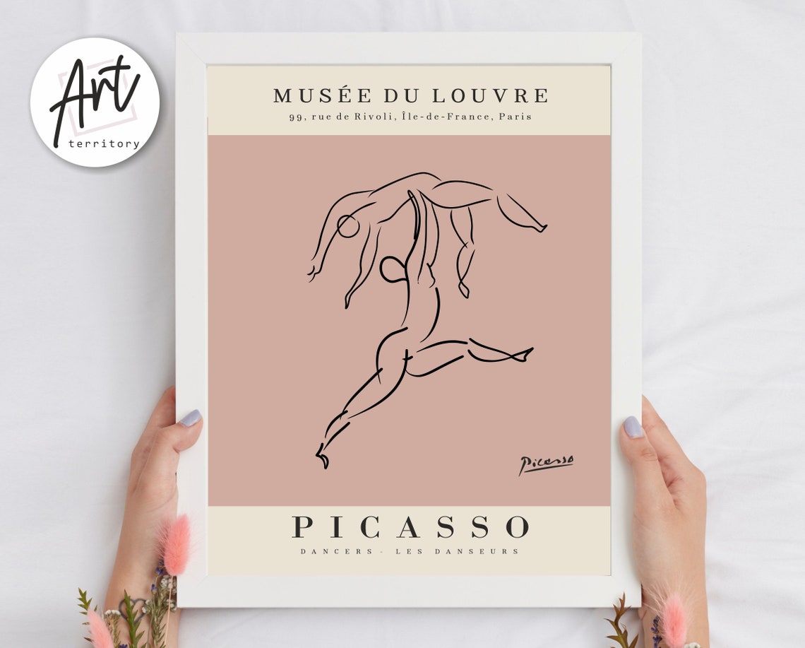 Picasso Dance Poster Line Art Print Modern Minimalist - Etsy
