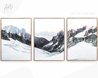 Mountain National Park Poster Travel Set Prints Art | Etsy