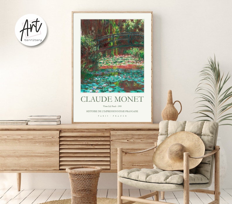 Claude Monet Gallery Wall Art Watercolor Exhibition Poster - Etsy