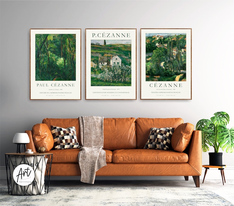 Cezanne Print, 3 Piece Wall Art Exhibition Poster, Gallery Wall Set - Etsy