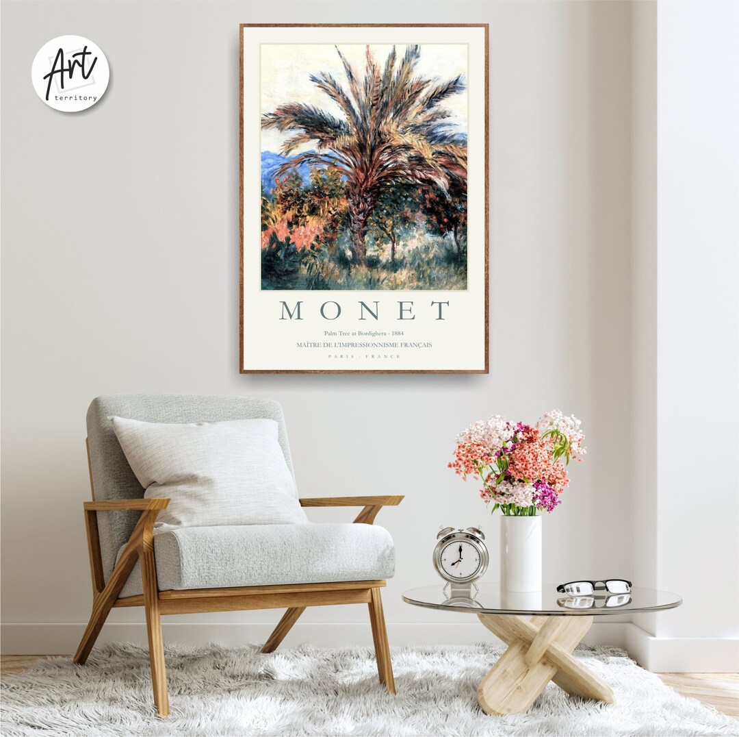 Claude Monet Art Print - Vintage Museum Gallery Exhibition Poster - Etsy